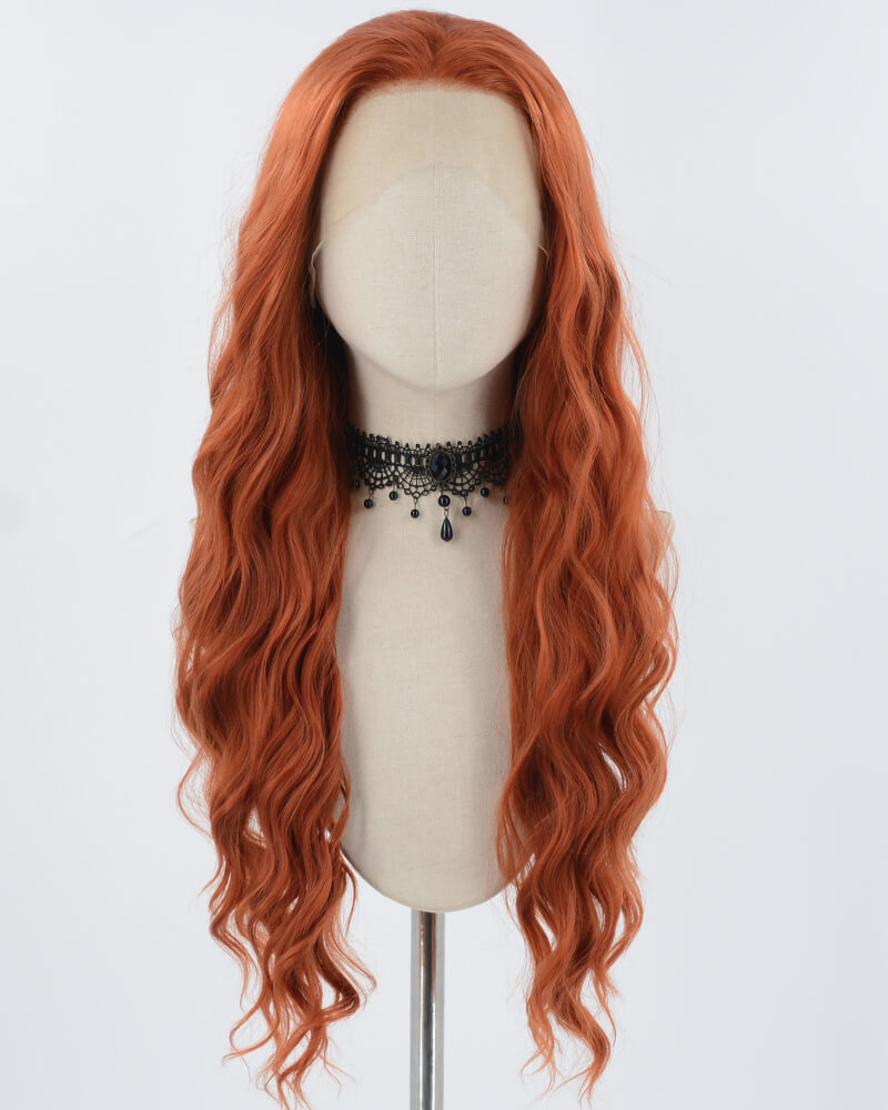 Copper Red Synthetic Lace Front Wig WT166 – Weekendwigs