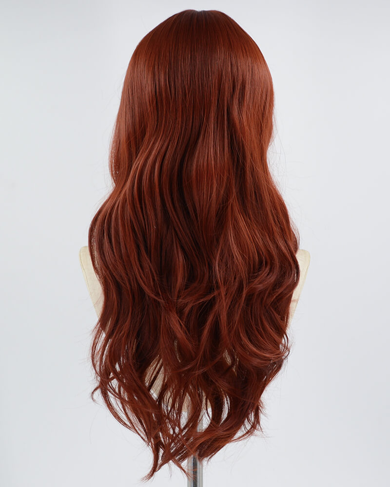 Long Red Wavy Synthetic Wig HW327 – Weekendwigs
