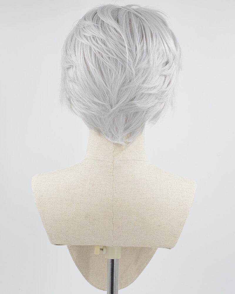 Grey Short Synthetic Lace Front Men's Wig MW002 – Weekendwigs