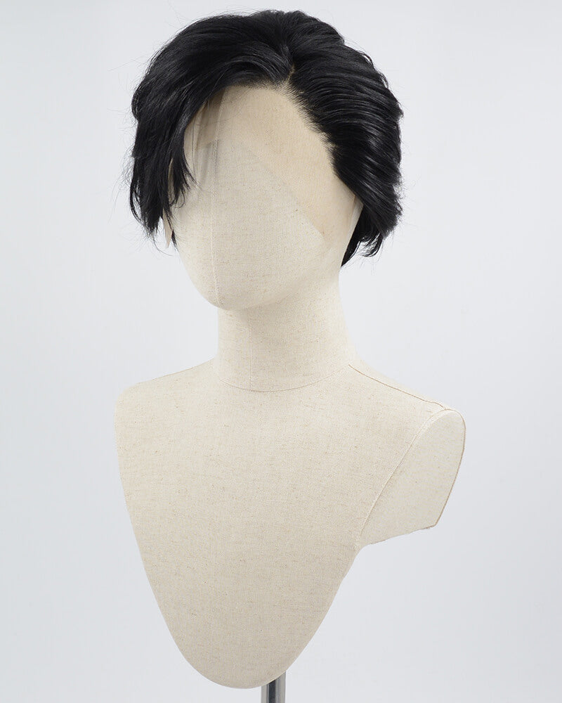 Black Short Synthetic Lace Front Men's Wig MW001 – Weekendwigs