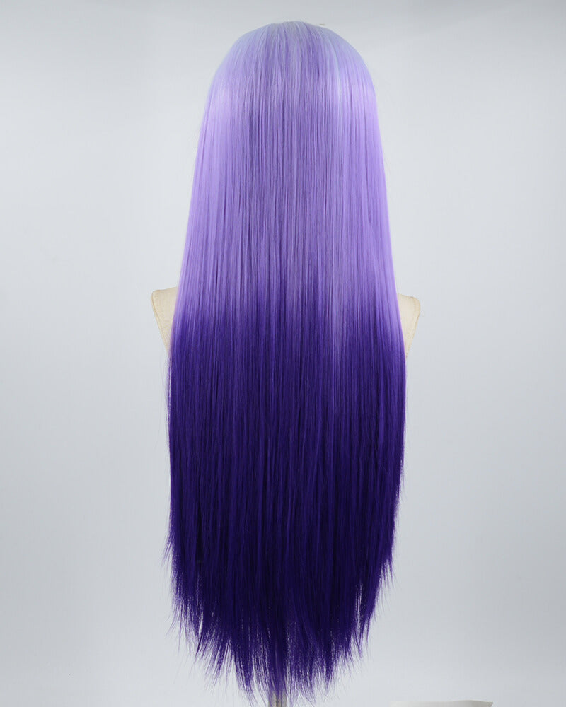 Long Straight Purple Synthetic Lace Front Wig WW517 – Weekendwigs