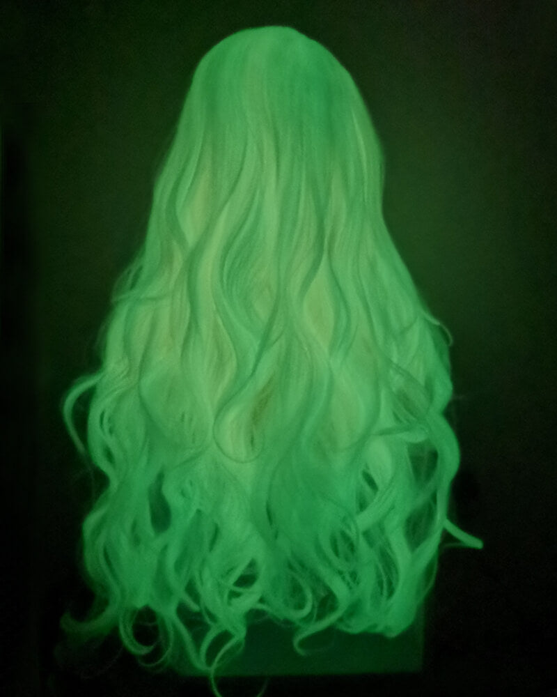 Glow in the Dark Wig White Lace Front Wig WT110 – Weekendwigs